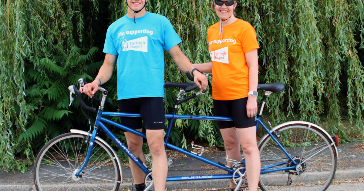 Pedalling pair Cycle for Life - Farleigh Hospice